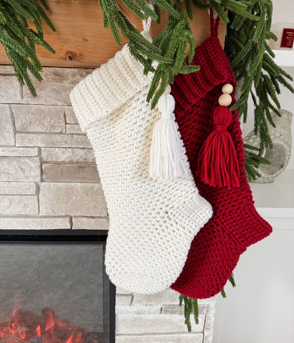 Moss Stitch Crochet Stocking: Free Crochet Pattern - MJ's off the Hook ...