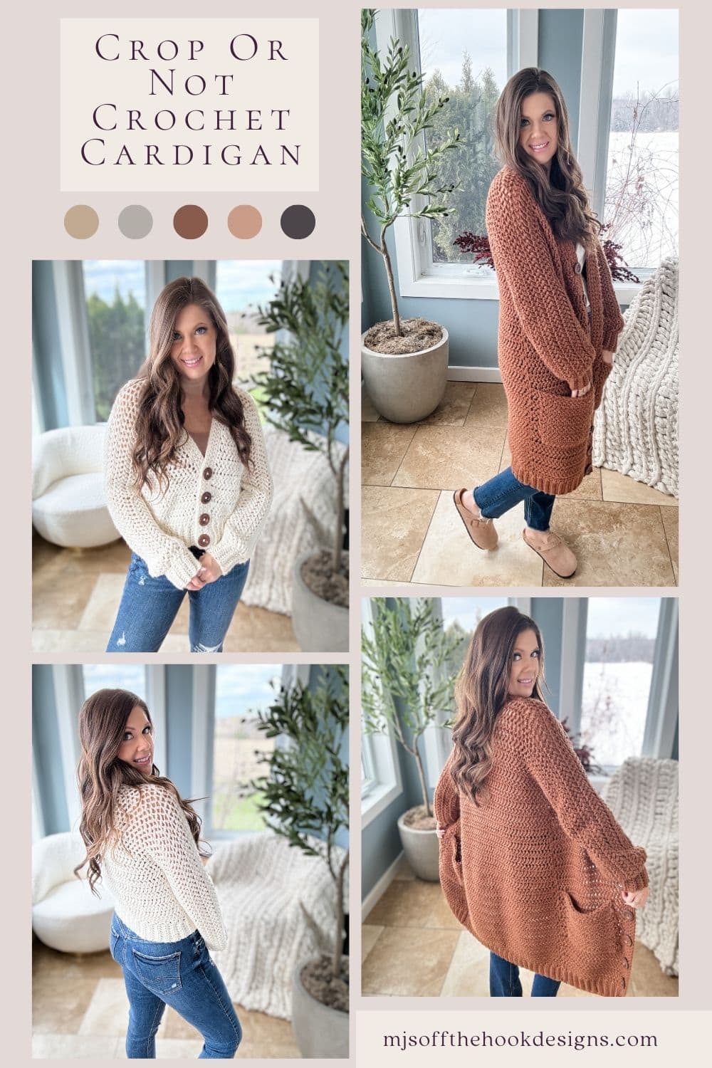 The Crop or Not Crochet Cardigan: Coziest Free Cardigan Pattern - MJ's ...