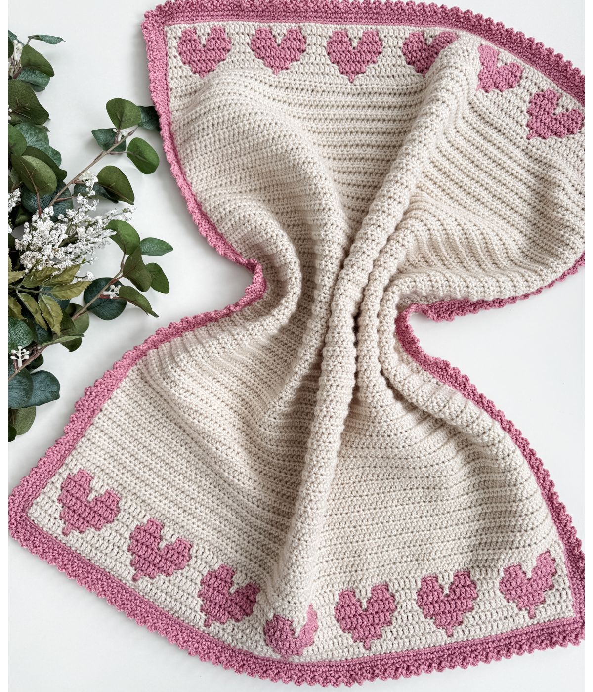 Easy Mosaic Crochet Heart Blanket: Free Pattern - MJ's off the Hook Designs
