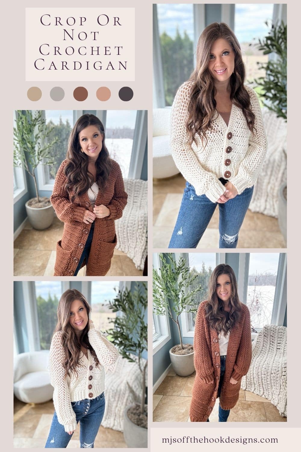 The Crop or Not Crochet Cardigan: Coziest Free Cardigan Pattern - MJ's ...