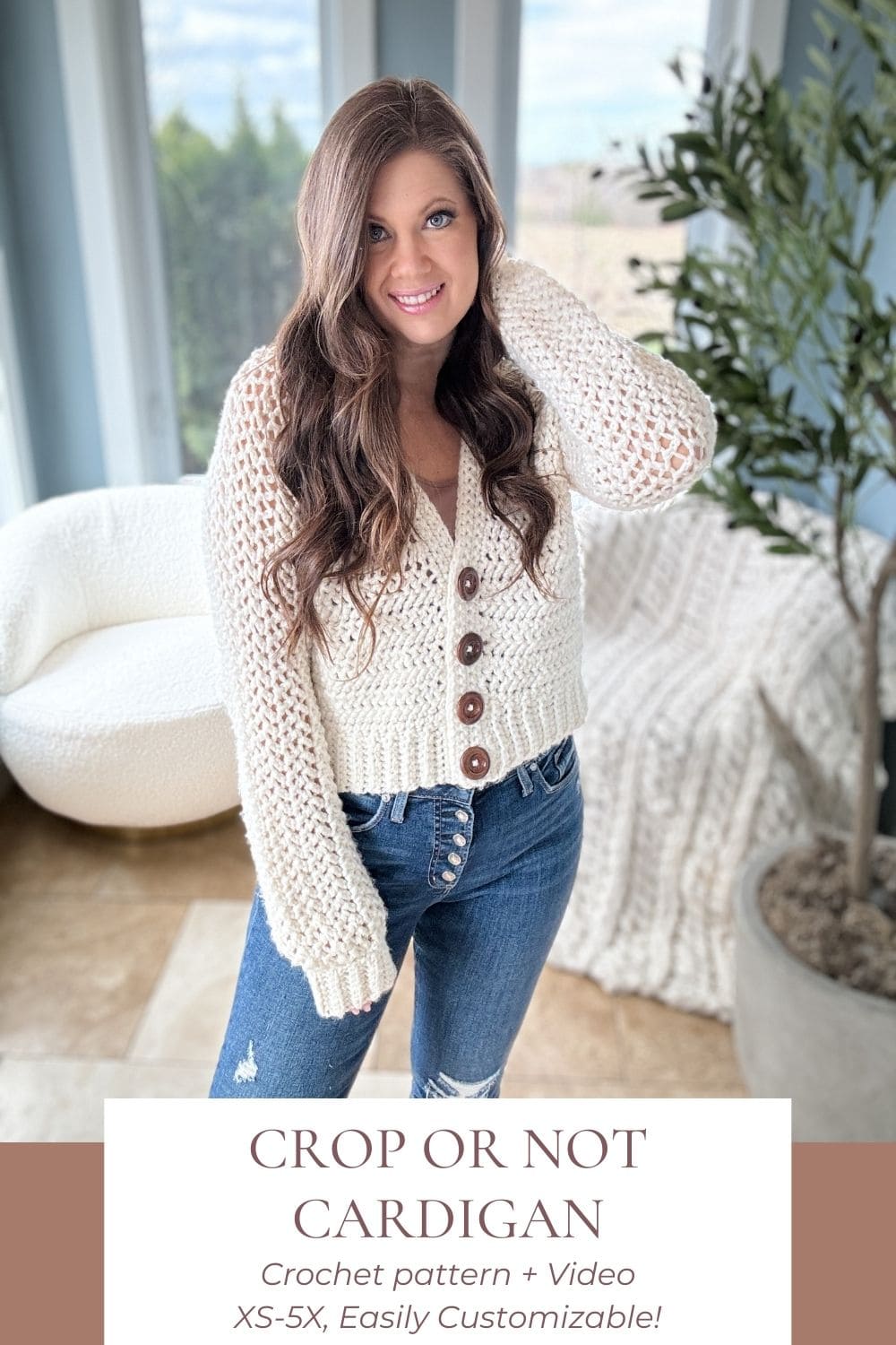 The Crop or Not Crochet Cardigan: Coziest Free Cardigan Pattern - MJ's ...