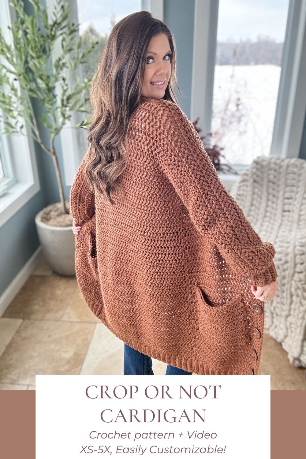 The Crop or Not Crochet Cardigan: Coziest Free Cardigan Pattern - MJ's ...