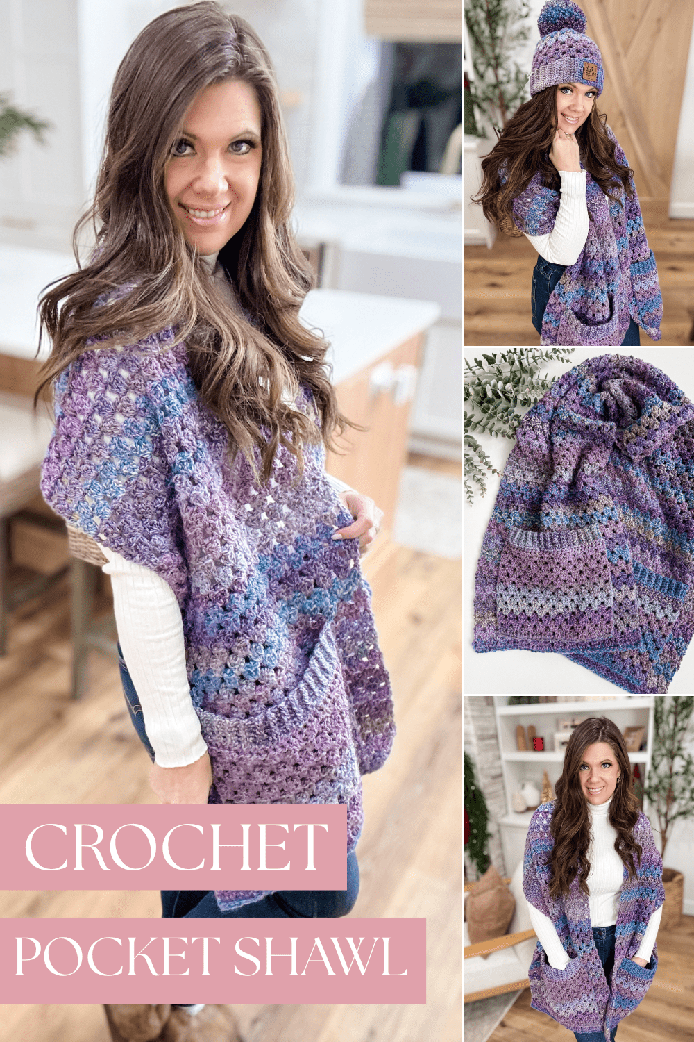 Easy Crochet Pocket Shawl: Free Granny Stitch Pattern - MJ's off the ...