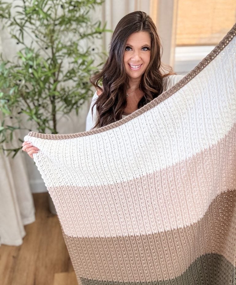 Free Textured Crochet Throw Pattern - MJ's off the Hook Designs