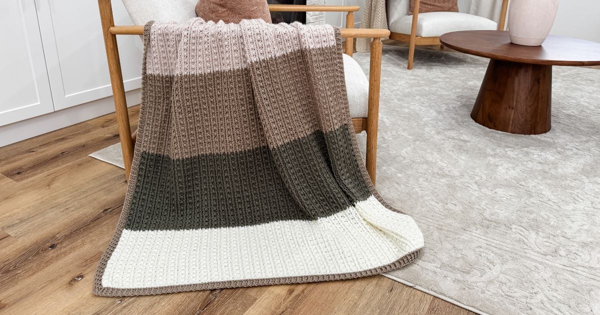 Free Textured Crochet Throw Pattern - MJ's off the Hook Designs