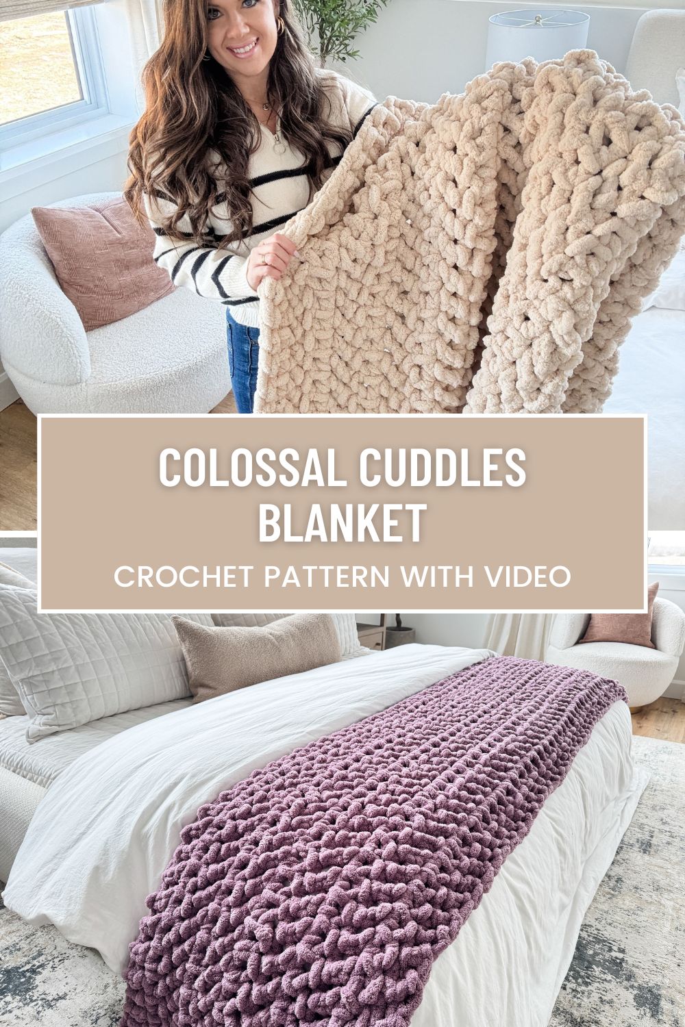 Free Crochet Jumbo Blanket Pattern: Snuggle Up in Style - MJ's off the ...