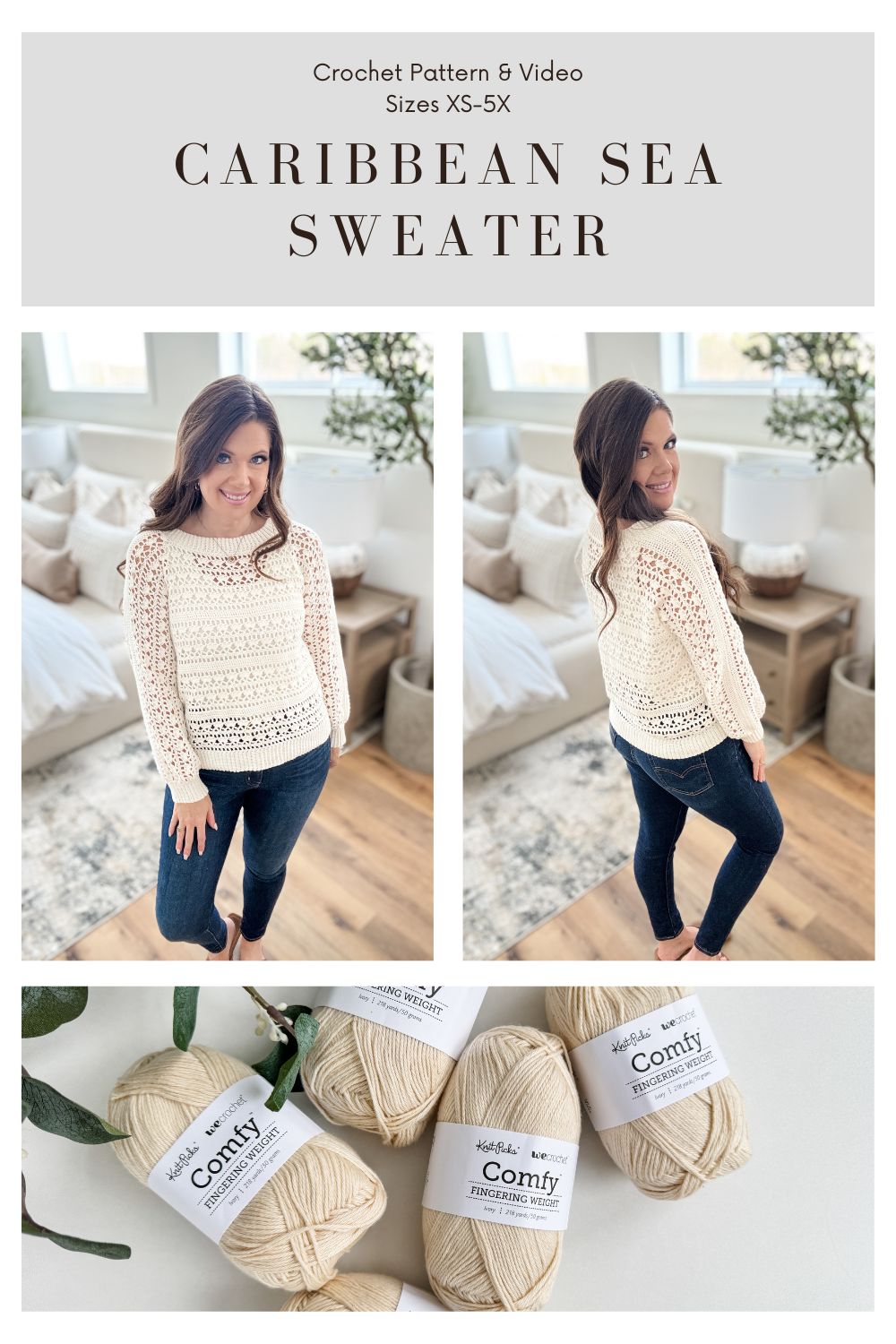 Caribbean Sea Sweater: Lightweight Summer Layer - MJ's off the Hook Designs