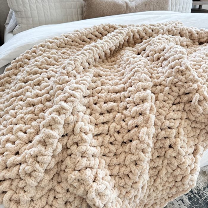 Free Crochet Jumbo Blanket Pattern: Snuggle Up in Style - MJ's off the ...