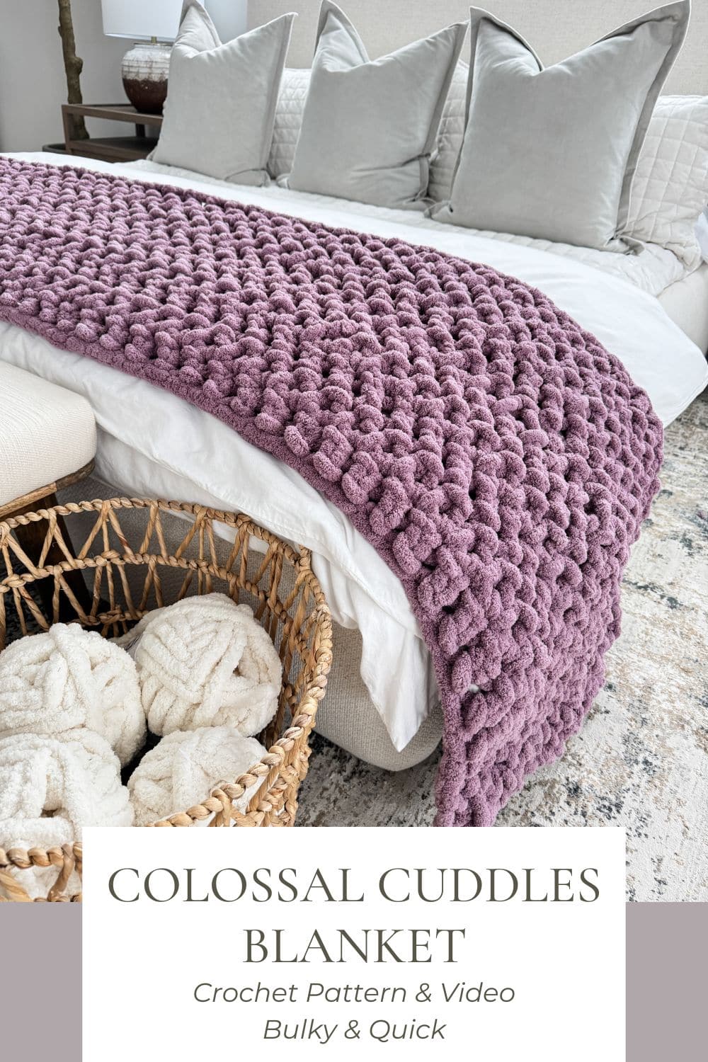 Free Crochet Jumbo Blanket Pattern: Snuggle Up in Style - MJ's off the ...