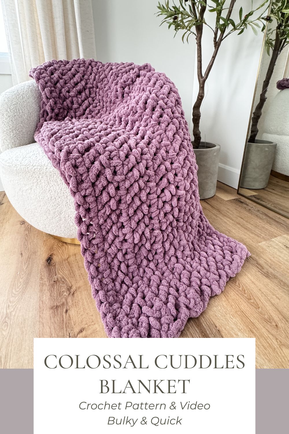 Free Crochet Jumbo Blanket Pattern: Snuggle Up in Style - MJ's off the ...