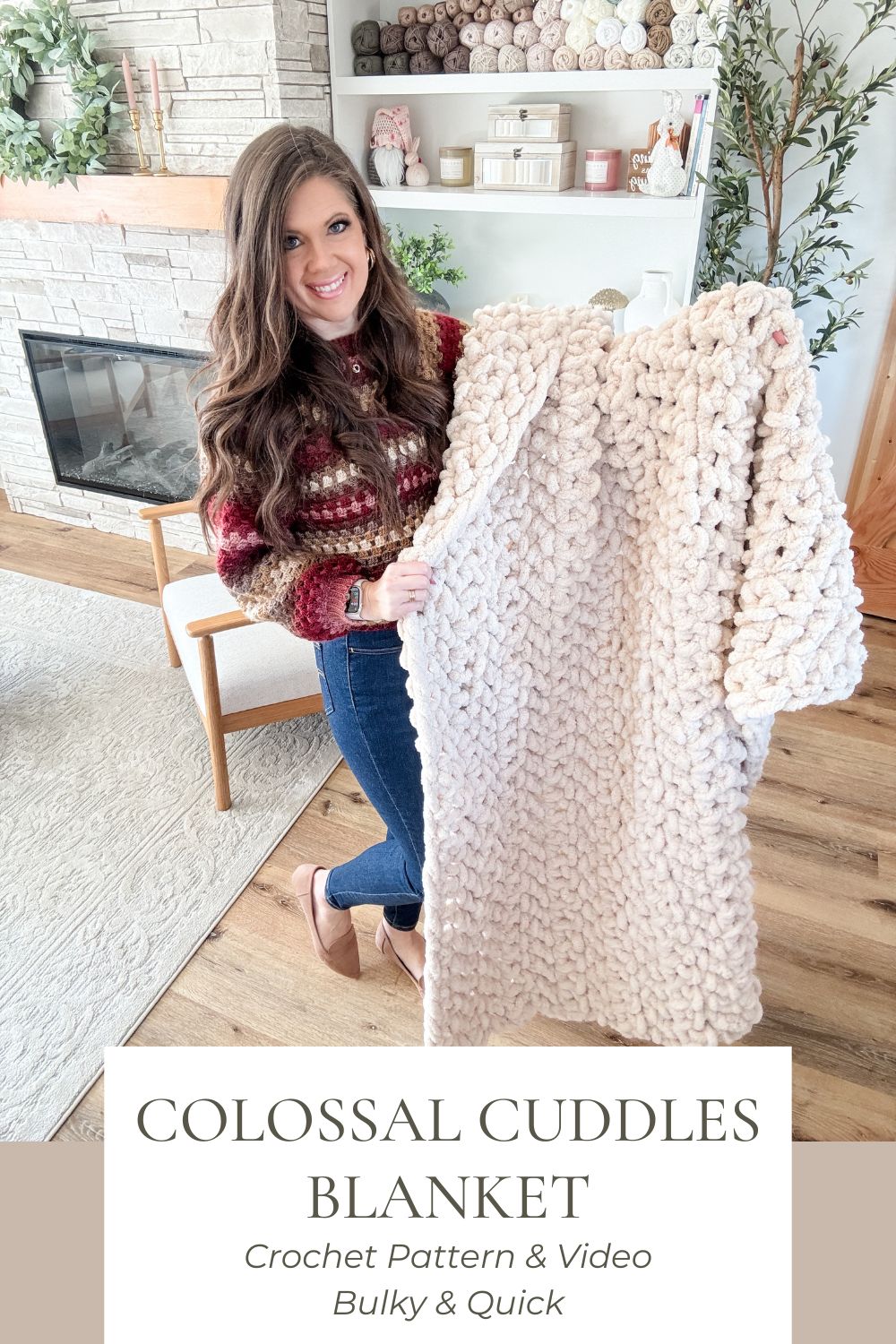 Free Crochet Jumbo Blanket Pattern: Snuggle Up in Style - MJ's off the ...