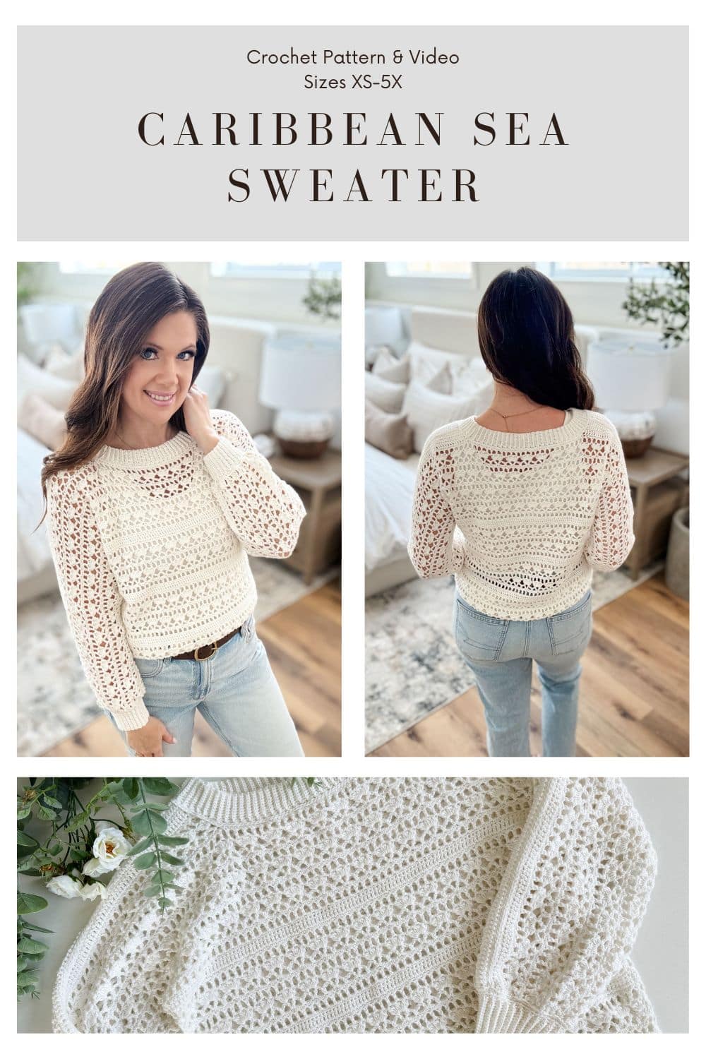 Caribbean Sea Sweater: Lightweight Summer Layer - MJ's off the Hook Designs