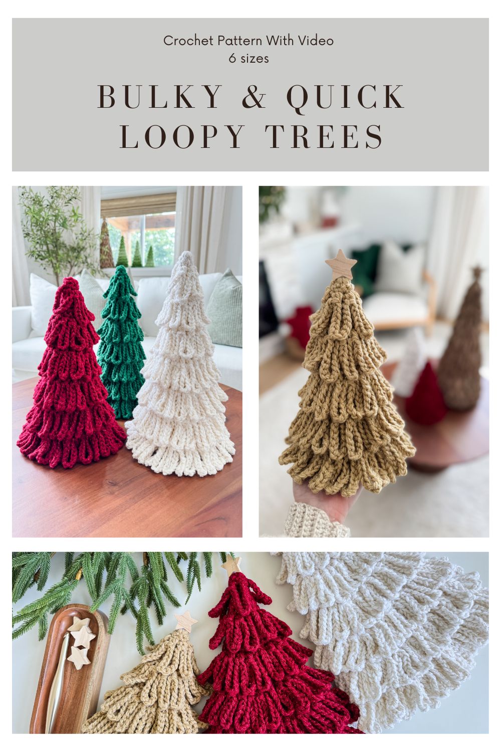 Bulky Loopy Crochet Trees: Free Crochet Patterns - MJ's off the Hook ...