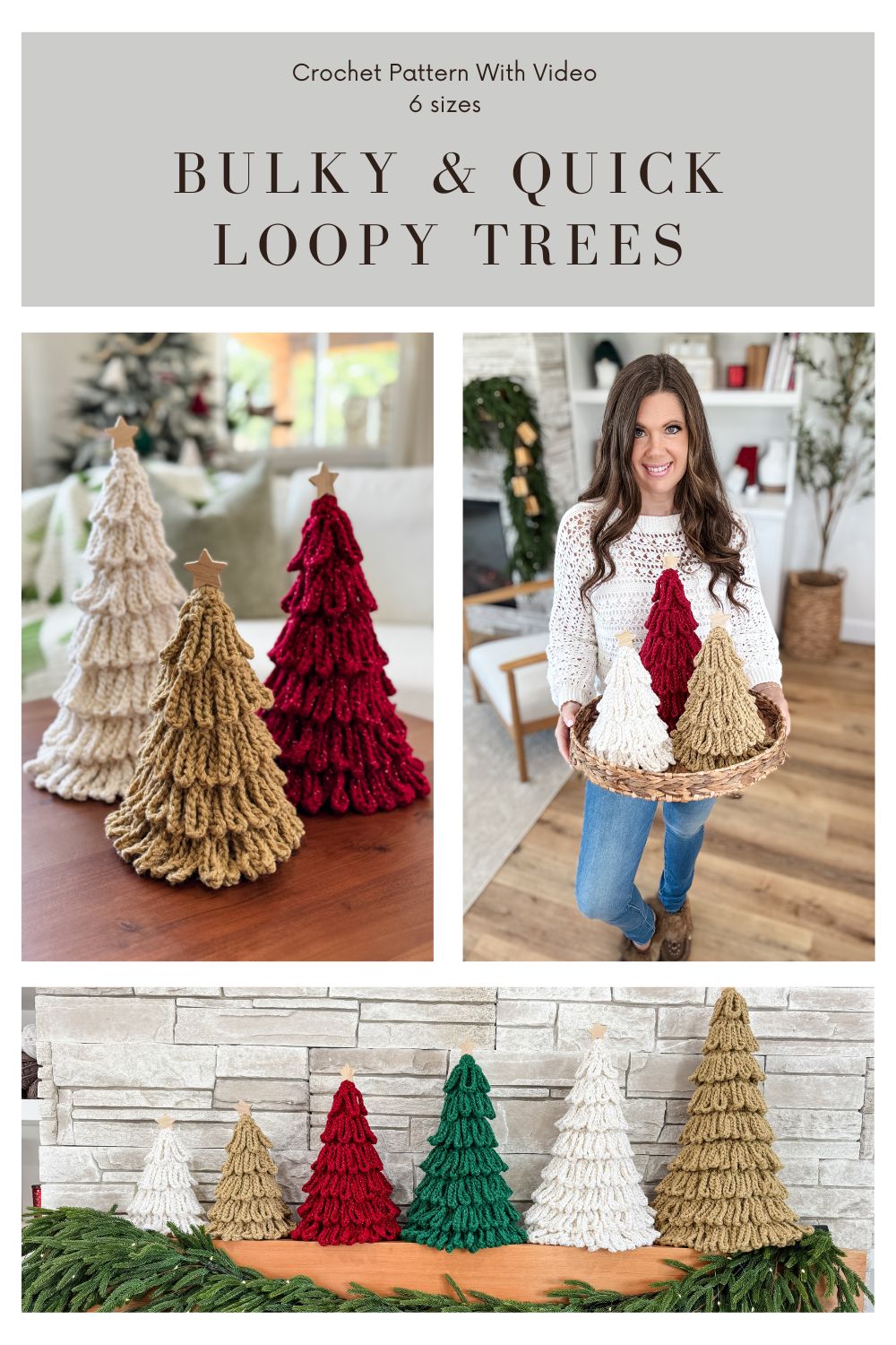 Bulky Loopy Crochet Trees: Free Crochet Patterns - MJ's off the Hook ...