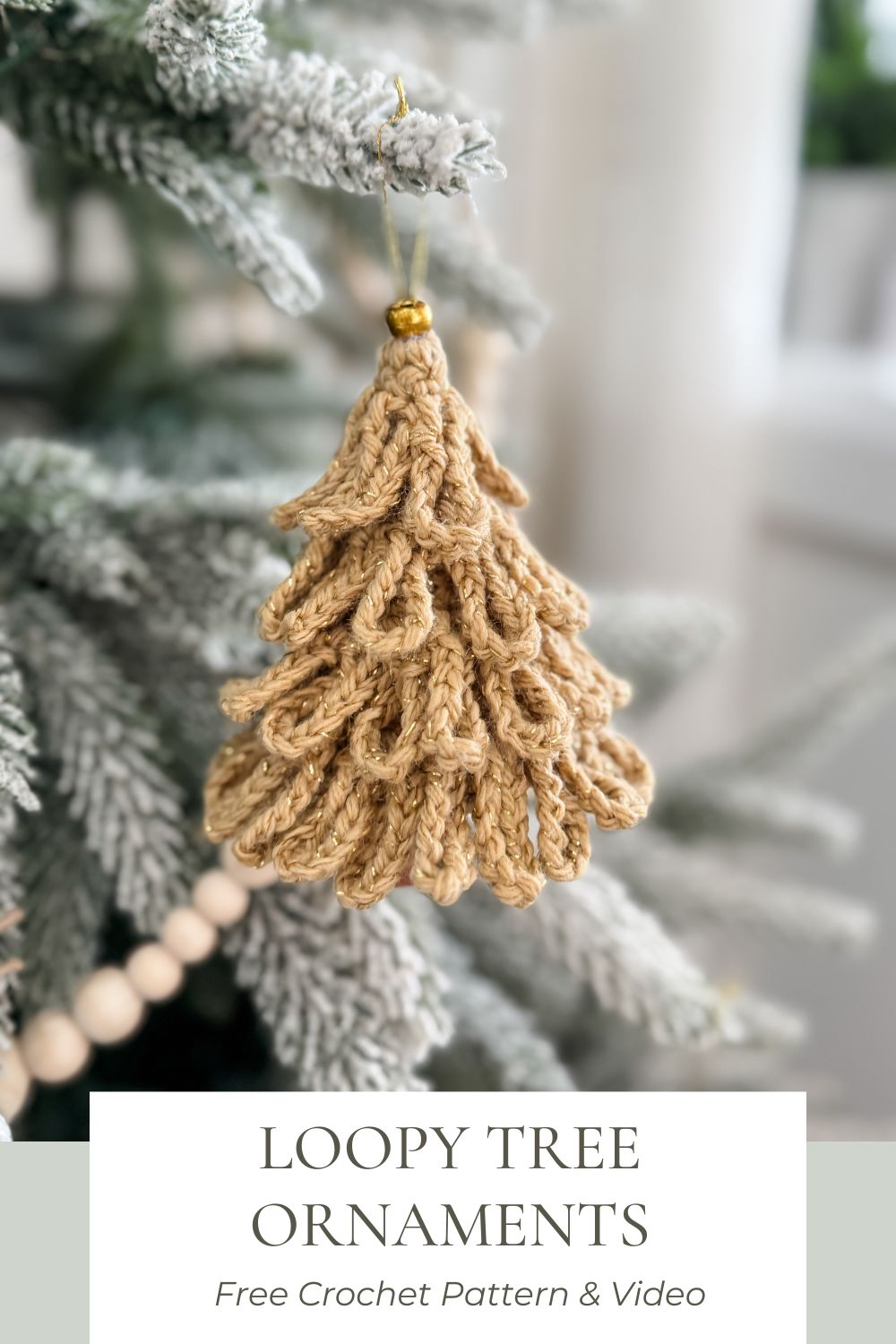 Free Loopy Tree Ornament Pattern: Easy Crochet Ideas - MJ's off the ...