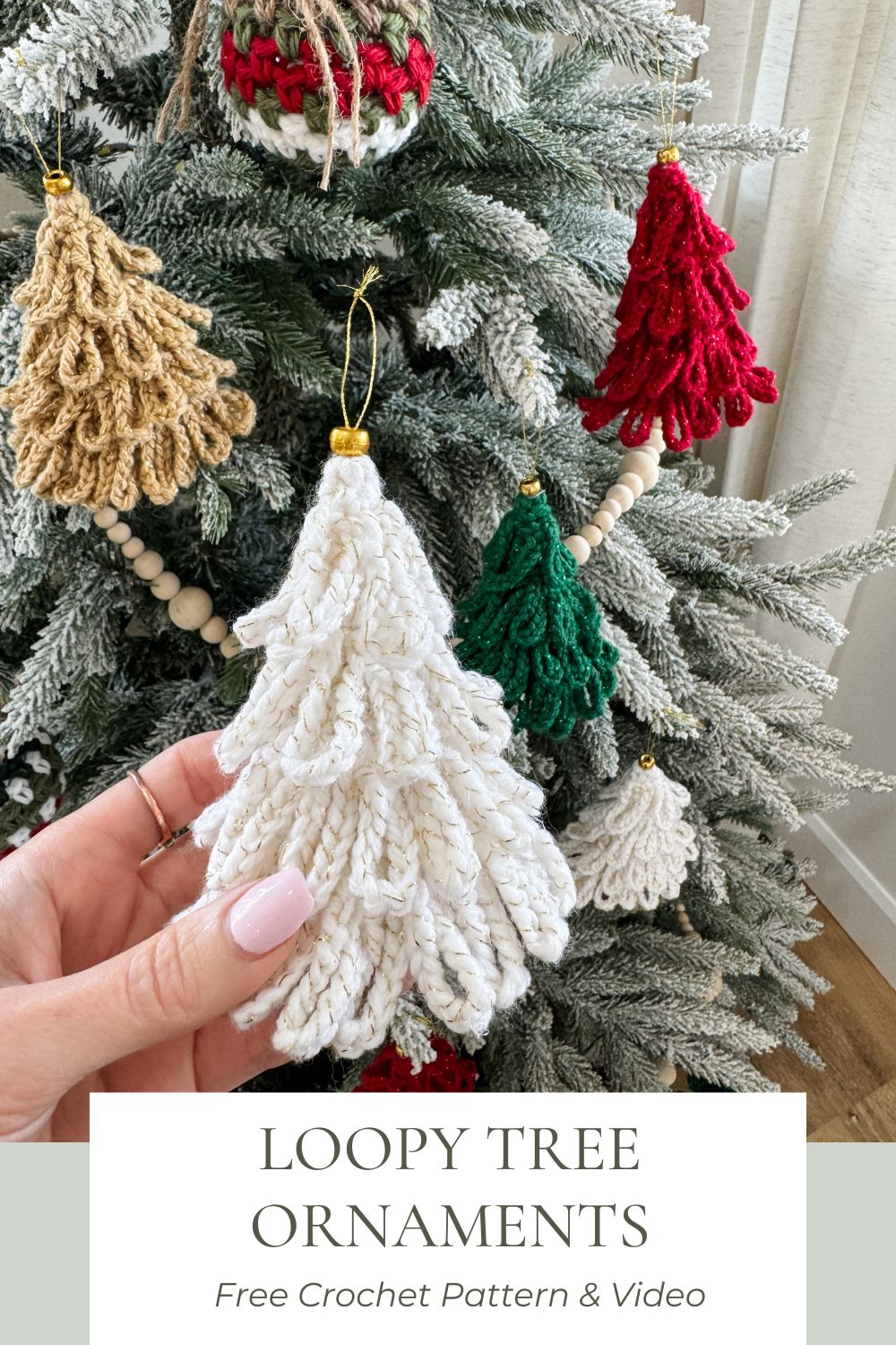 Free Loopy Tree Ornament Pattern: Easy Crochet Ideas - MJ's off the ...