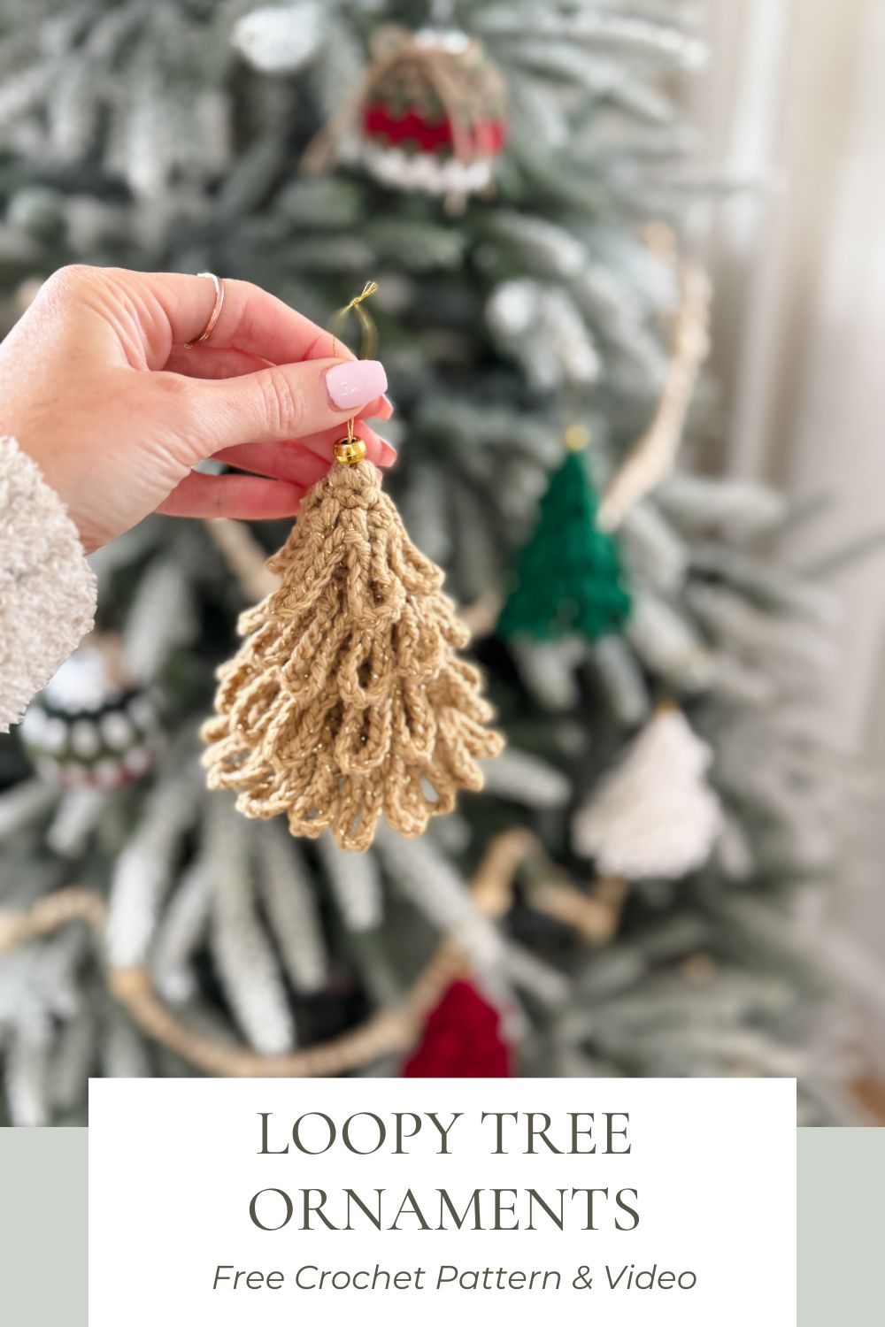 Free Loopy Tree Ornament Pattern: Easy Crochet Ideas - MJ's off the ...