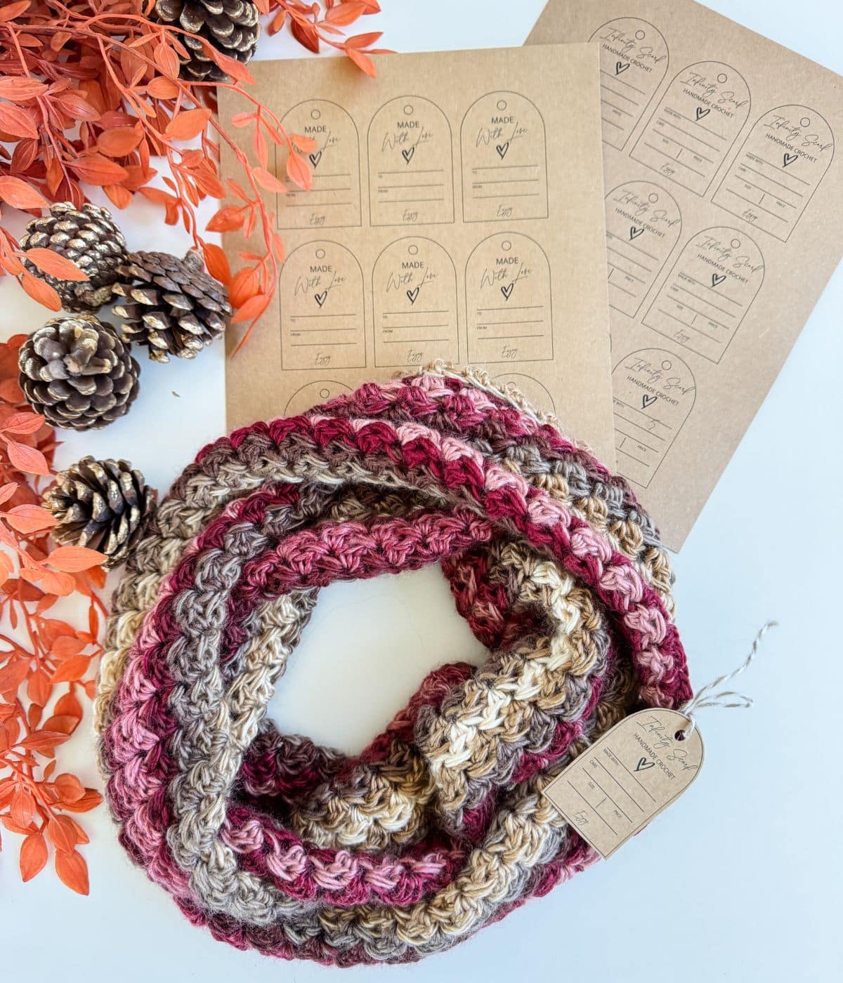 Free Crochet Infinity Scarf Pattern: Easy Accessory Pattern - MJ's off ...