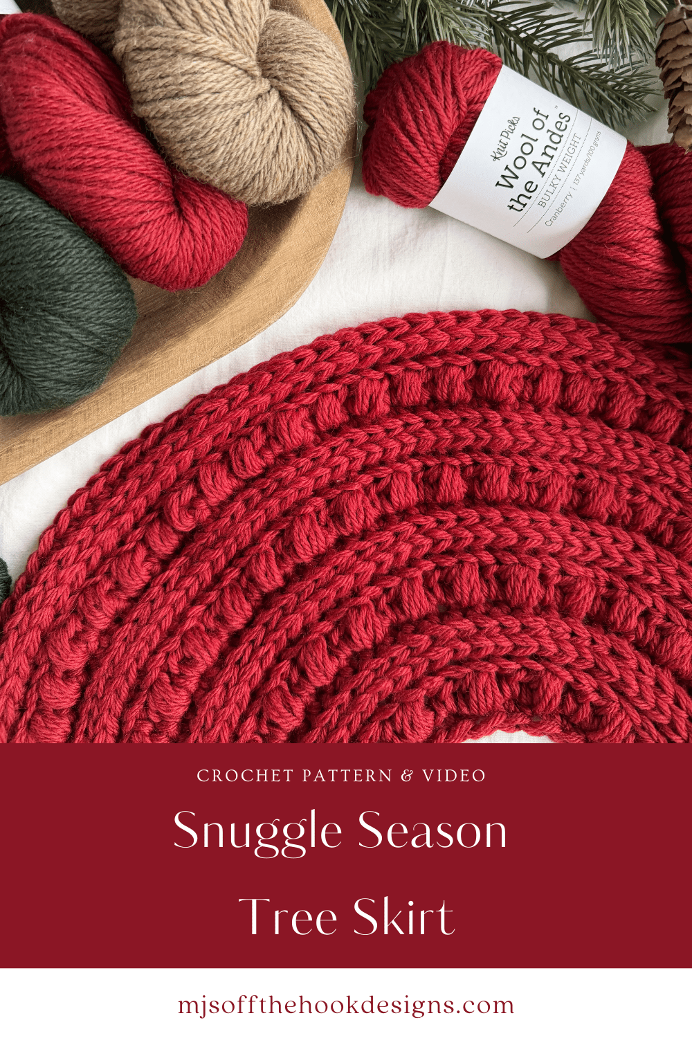 Free Tree Skirt Crochet Pattern for Holiday Charm - MJ's off the Hook ...