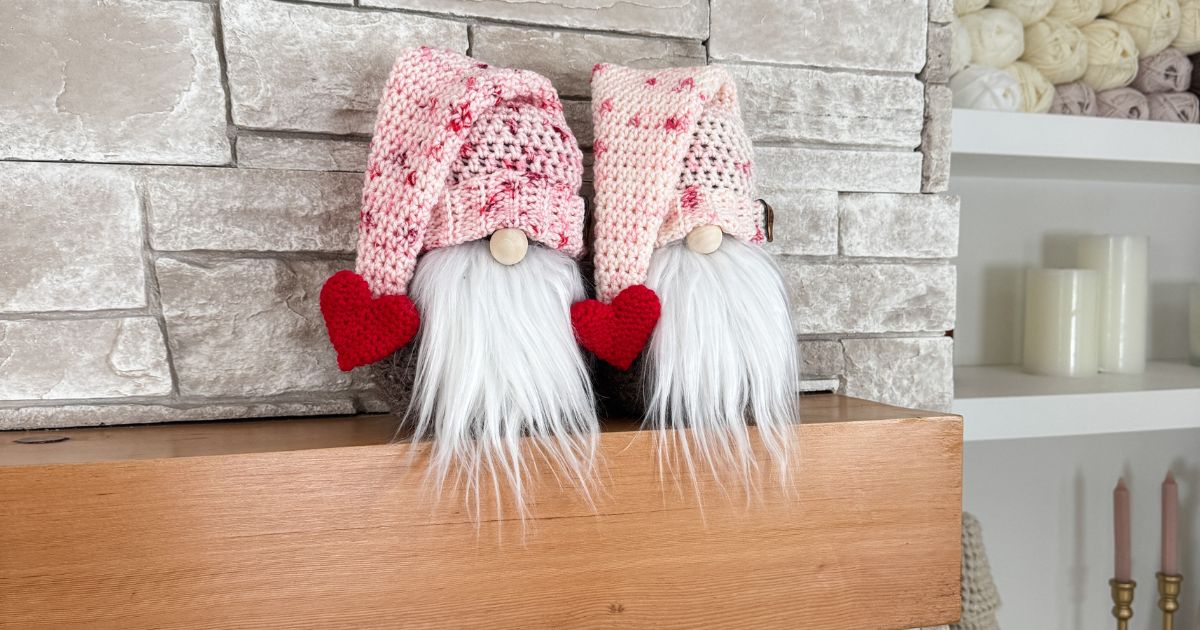 Valentines Gnome Crochet Pattern for Beginners - MJ's off the Hook Designs