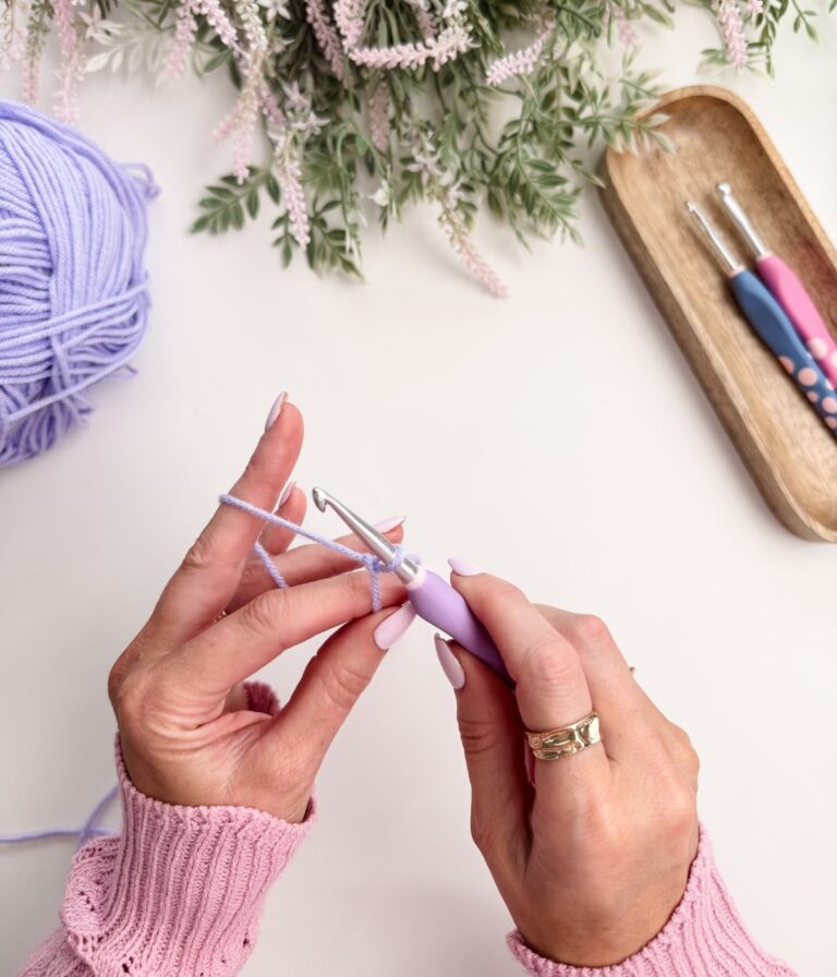 How to Hold a Crochet Hook for Beginners - MJ's off the Hook Designs