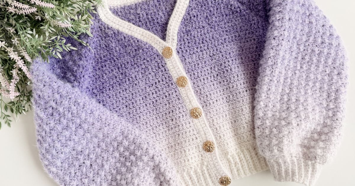 Top-Down Crochet Cardigan Pattern – Halo Hugs Cardigan - MJ's off the ...