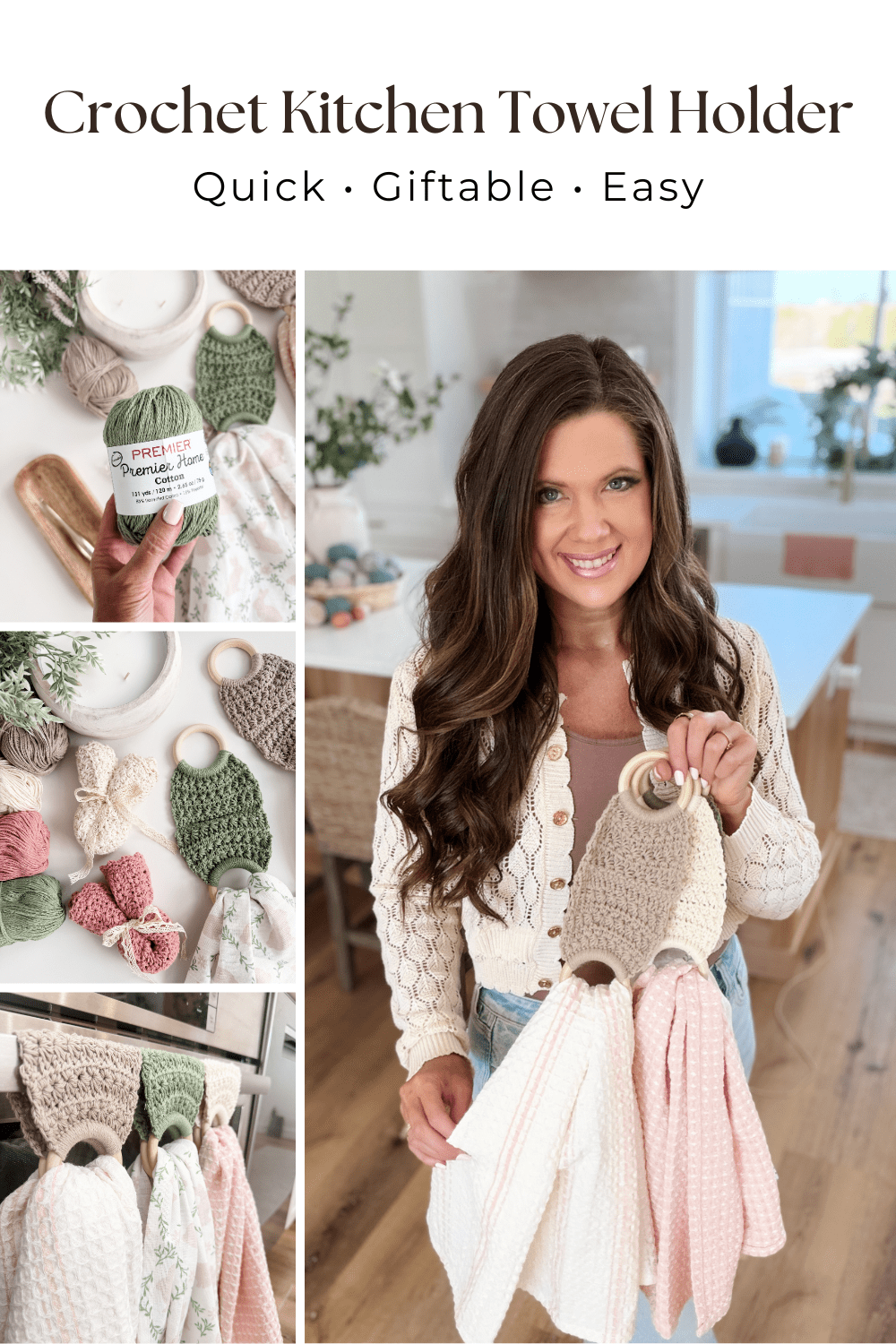 Free Crochet Towel Holder Pattern: Easy Star Stitch Pattern