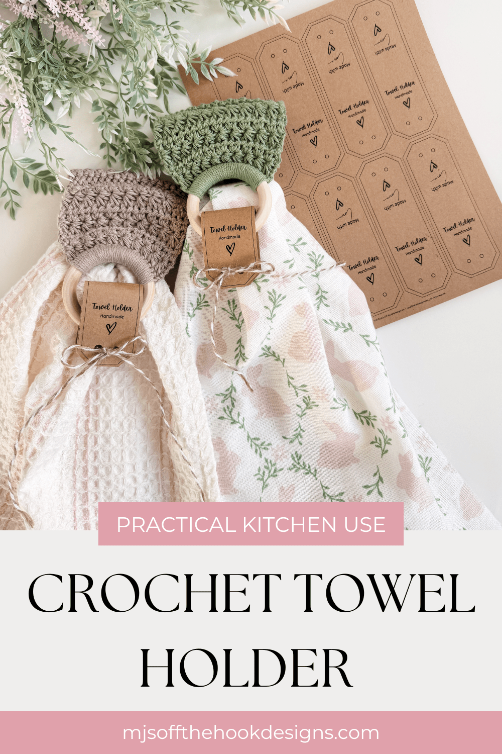 Free Crochet Towel Holder Pattern: Easy Star Stitch Pattern
