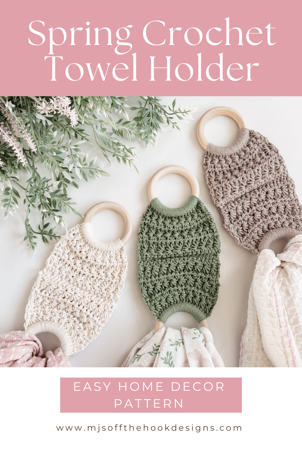 Free Crochet Towel Holder Pattern: Easy Star Stitch Pattern