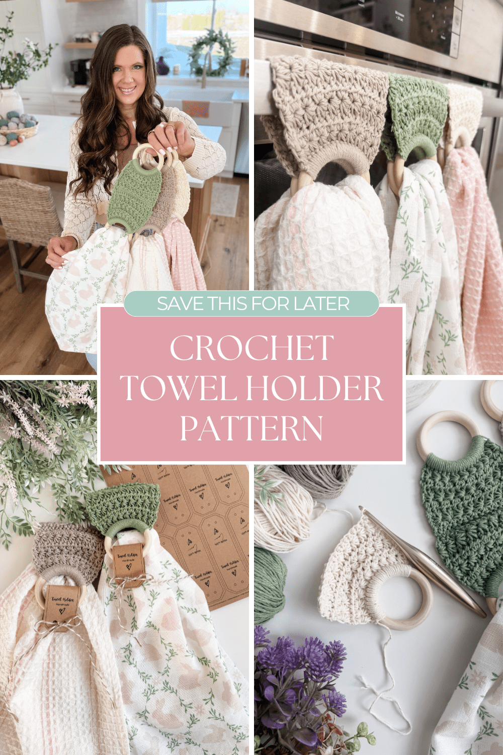 Free Crochet Towel Holder Pattern: Easy Star Stitch Pattern