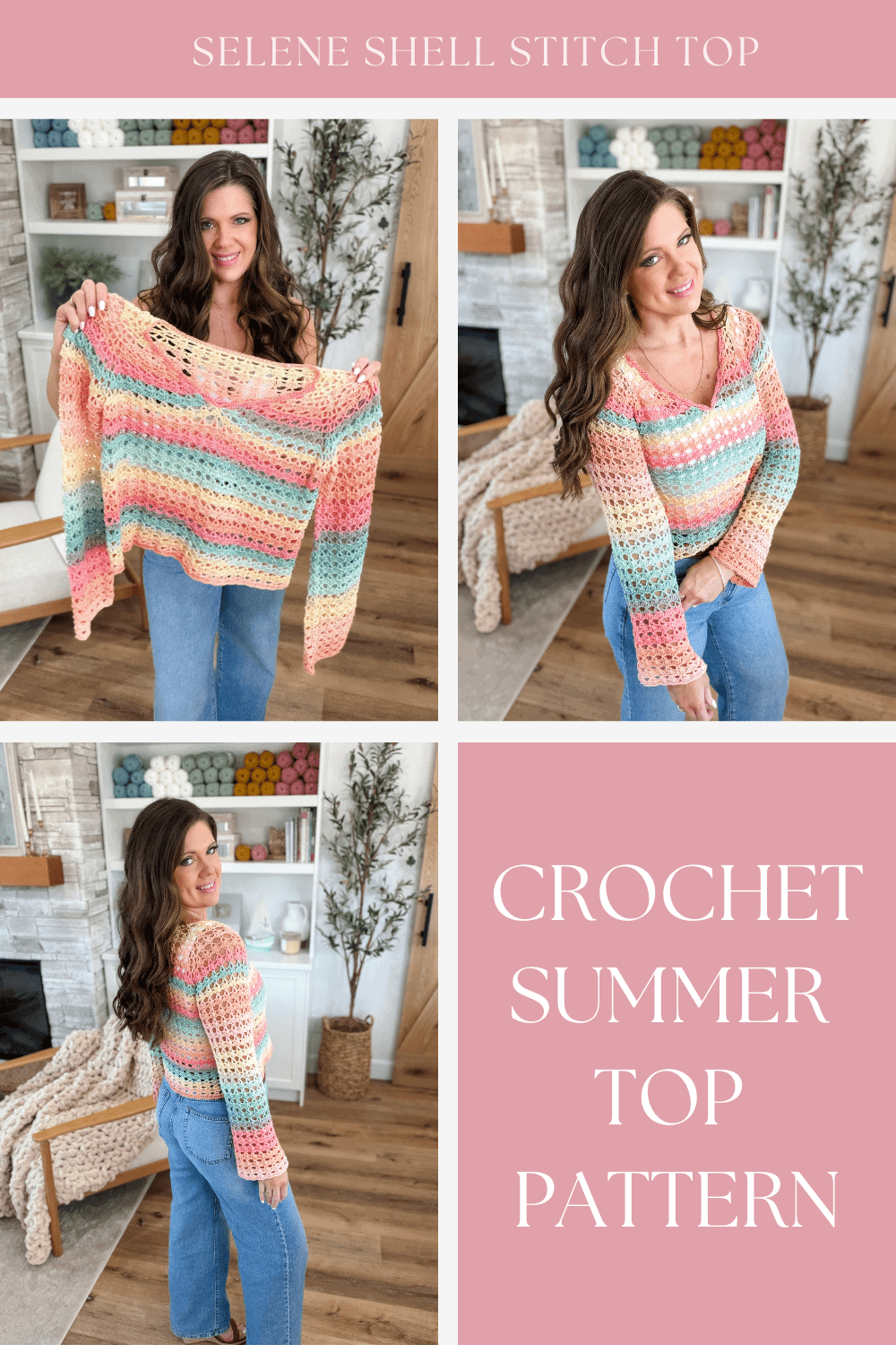 Free Crochet Summer Top Pattern | Seamless & Top-Down - MJ's off the ...