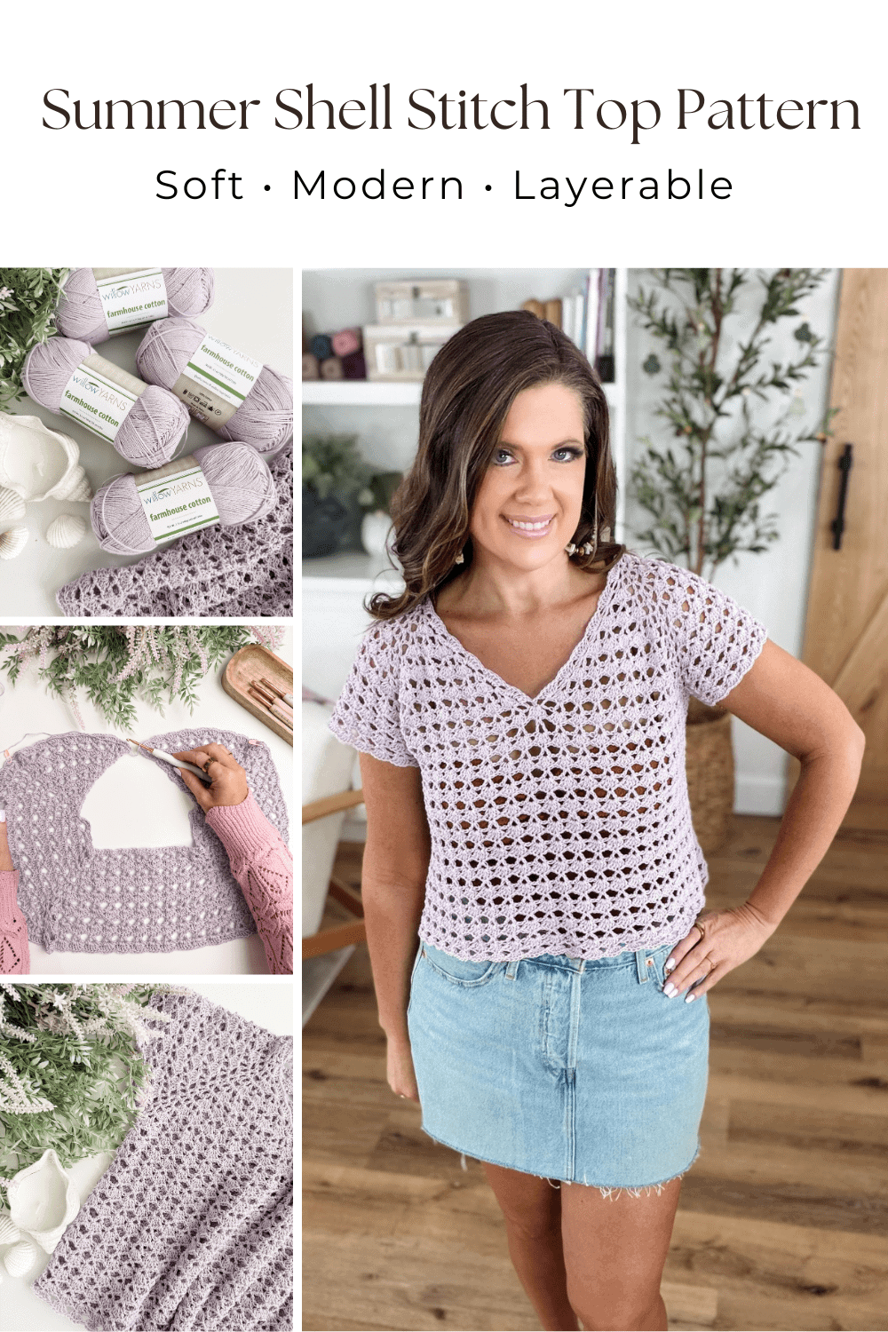 Free Crochet Summer Top Pattern | Seamless & Top-Down - MJ's off the ...