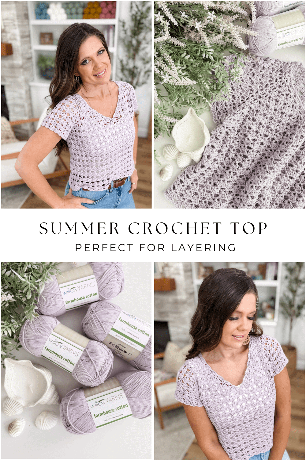 Free Crochet Summer Top Pattern | Seamless & Top-Down - MJ's off the ...